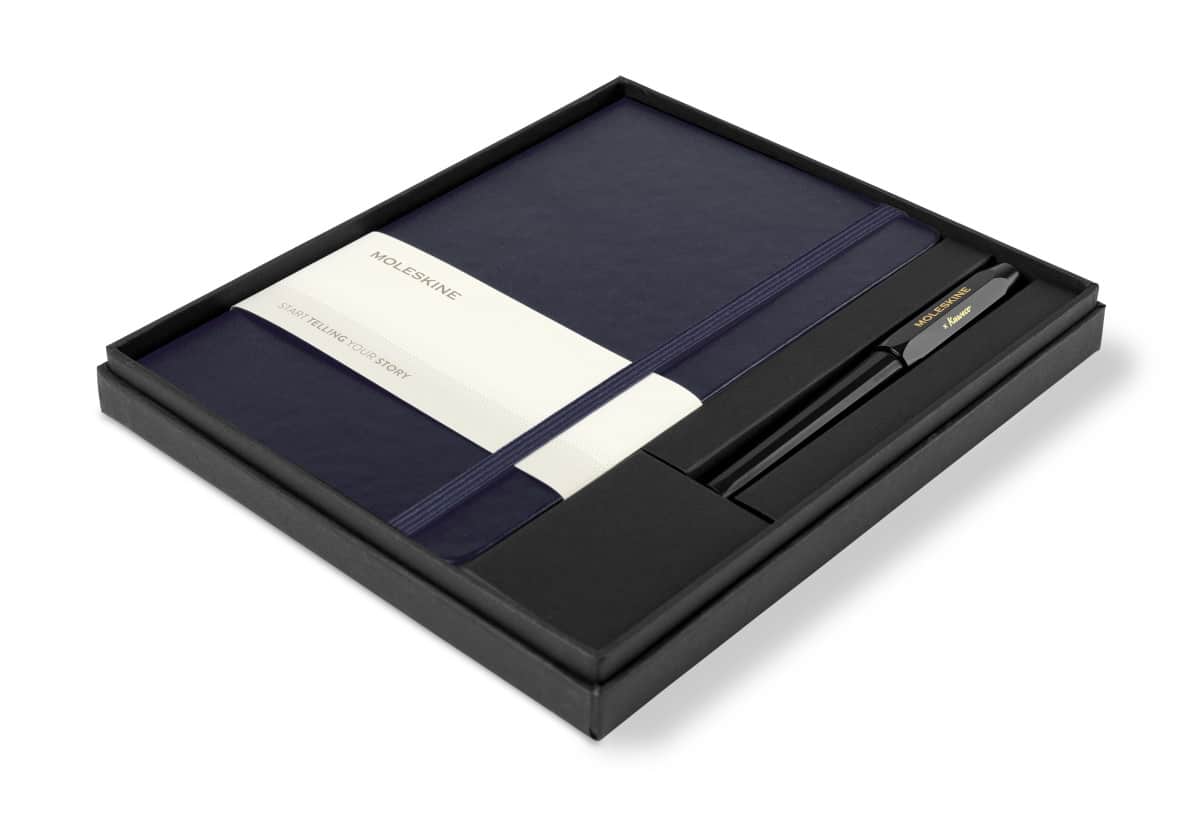 Custom-Branded Moleskine® Large Notebook and Kaweco Pen Gift Set – Navy ...